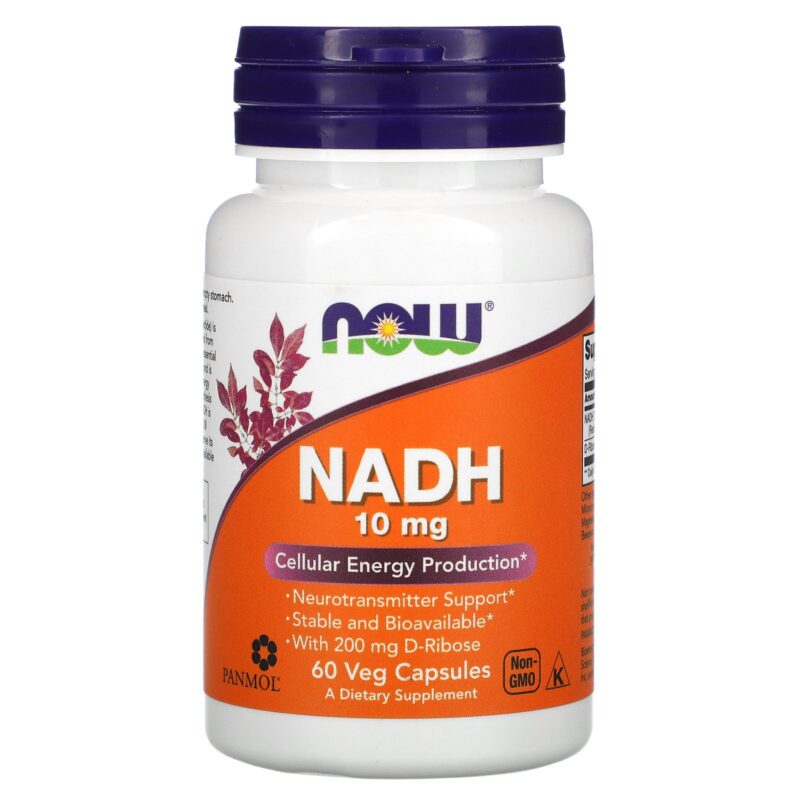 NOW NADH 10mg 60 Cápsulas. ( Nicotinamida adenina dinucleótido) – Súper ...