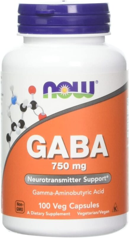NOW Gaba 750 mg. 100 cápsulas vegetales. – Súper Suplementos Deportivos
