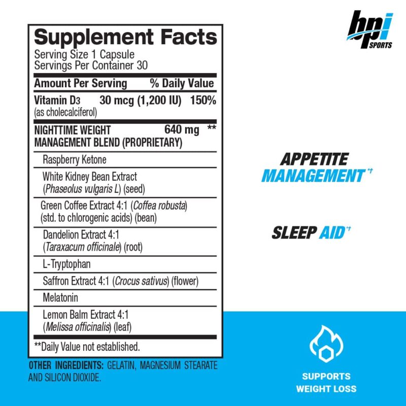 BPI SPORTS Nite Burn 30 cápsulas – Súper Suplementos Deportivos