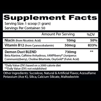 INSANE LABZ Demon Dust 50 Servicios. – Súper Suplementos Deportivos