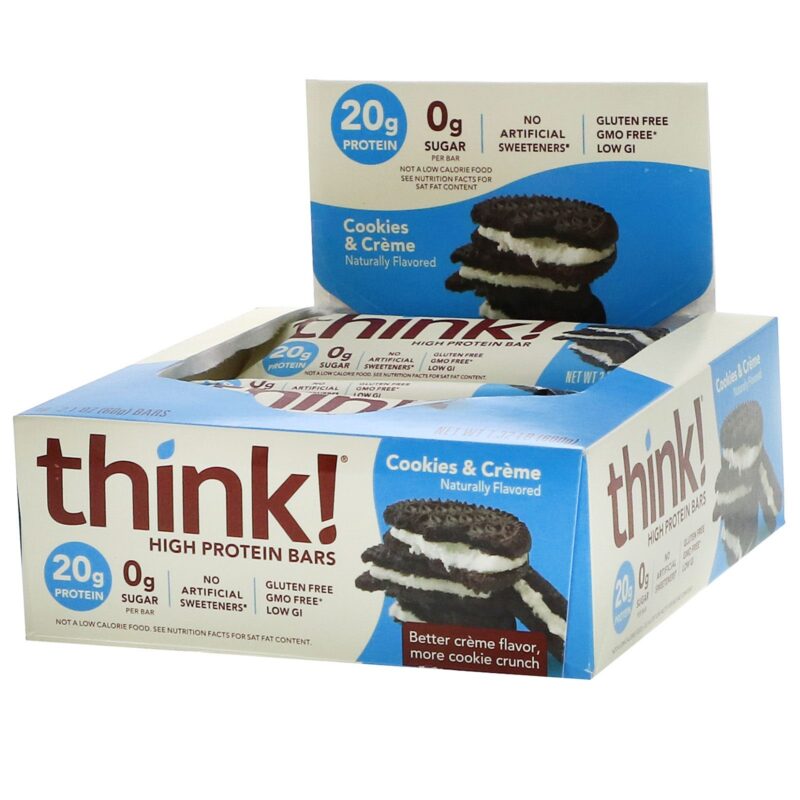 THINK Protein Bar 10/Pack. Barras con proteína – Súper Suplementos ...