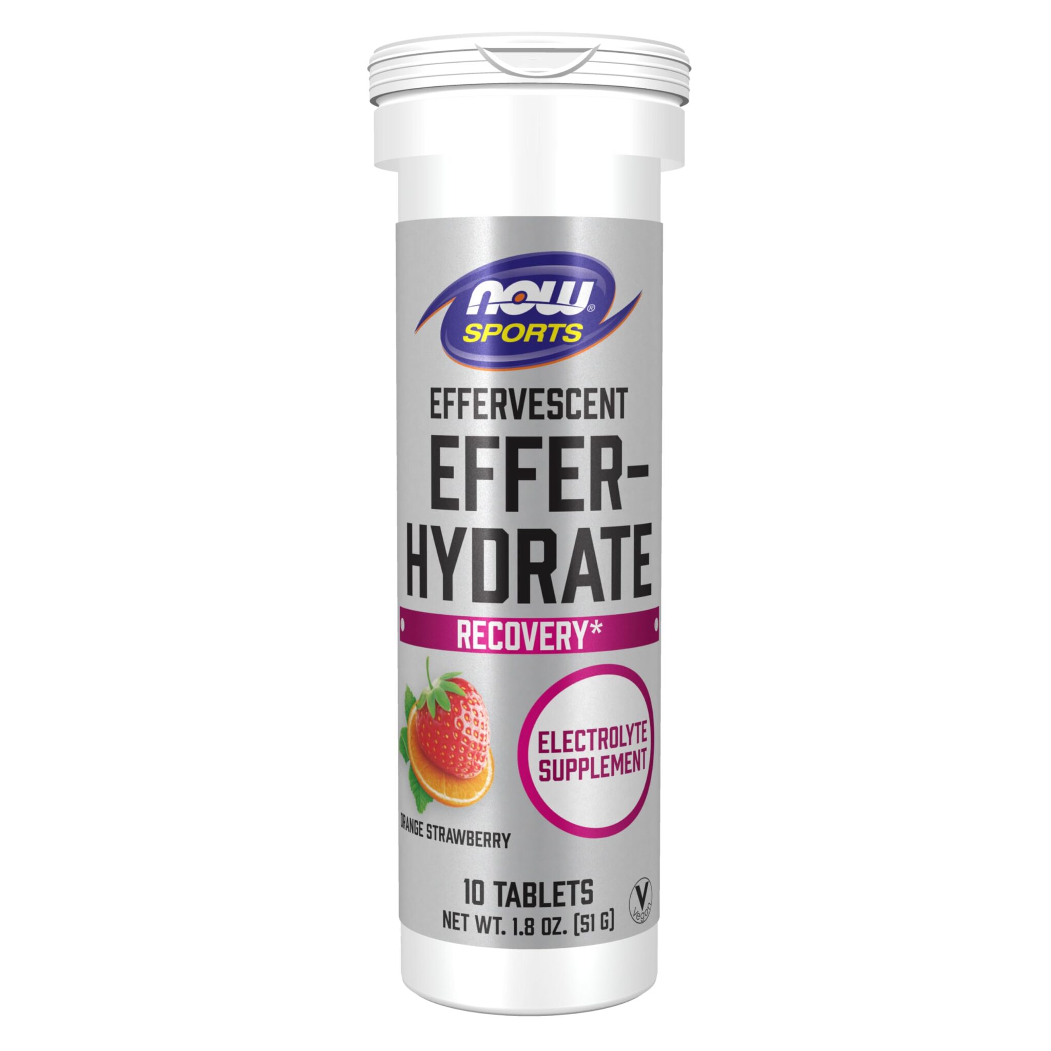 NOW EFFERVESCENT EFFER-HYDRATE Electrolitos Efervescentes 10 Tabletas ...