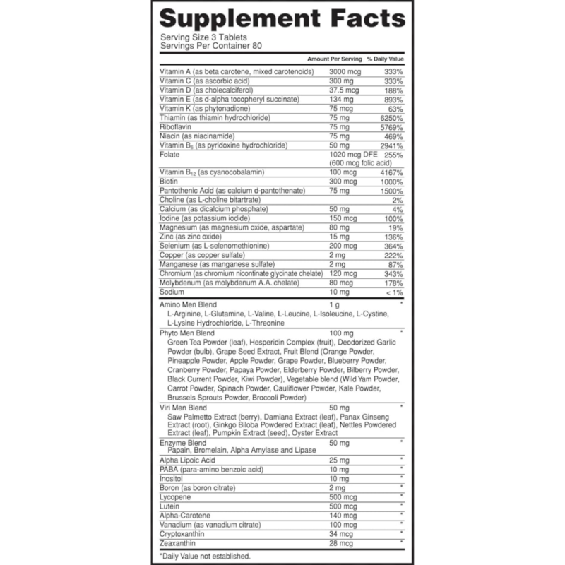 OPTIMUM NUTRITION Opti-Men 240 Tabletas. Multivitamínico – Súper ...