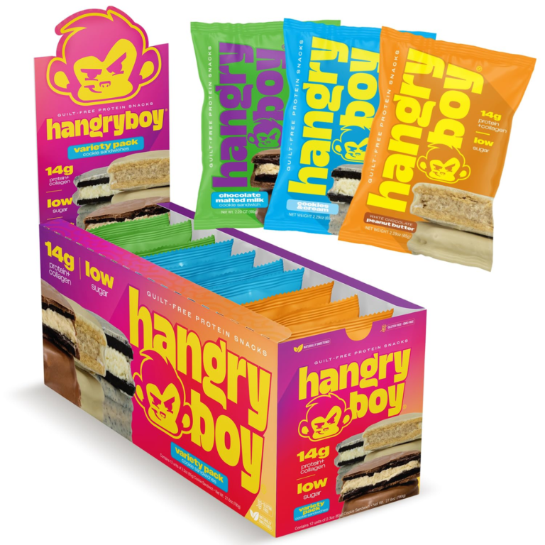 HANGRYBOY Cookie Sandwich 12 pack Galletas con proteína – Súper ...
